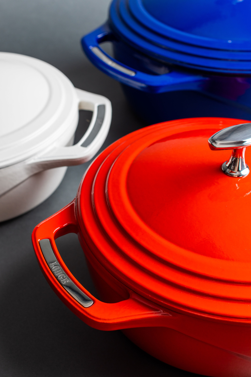 Lodge Cast Iron Debuts Red, White, and Blue Enamel Dutch Ovens, All ...